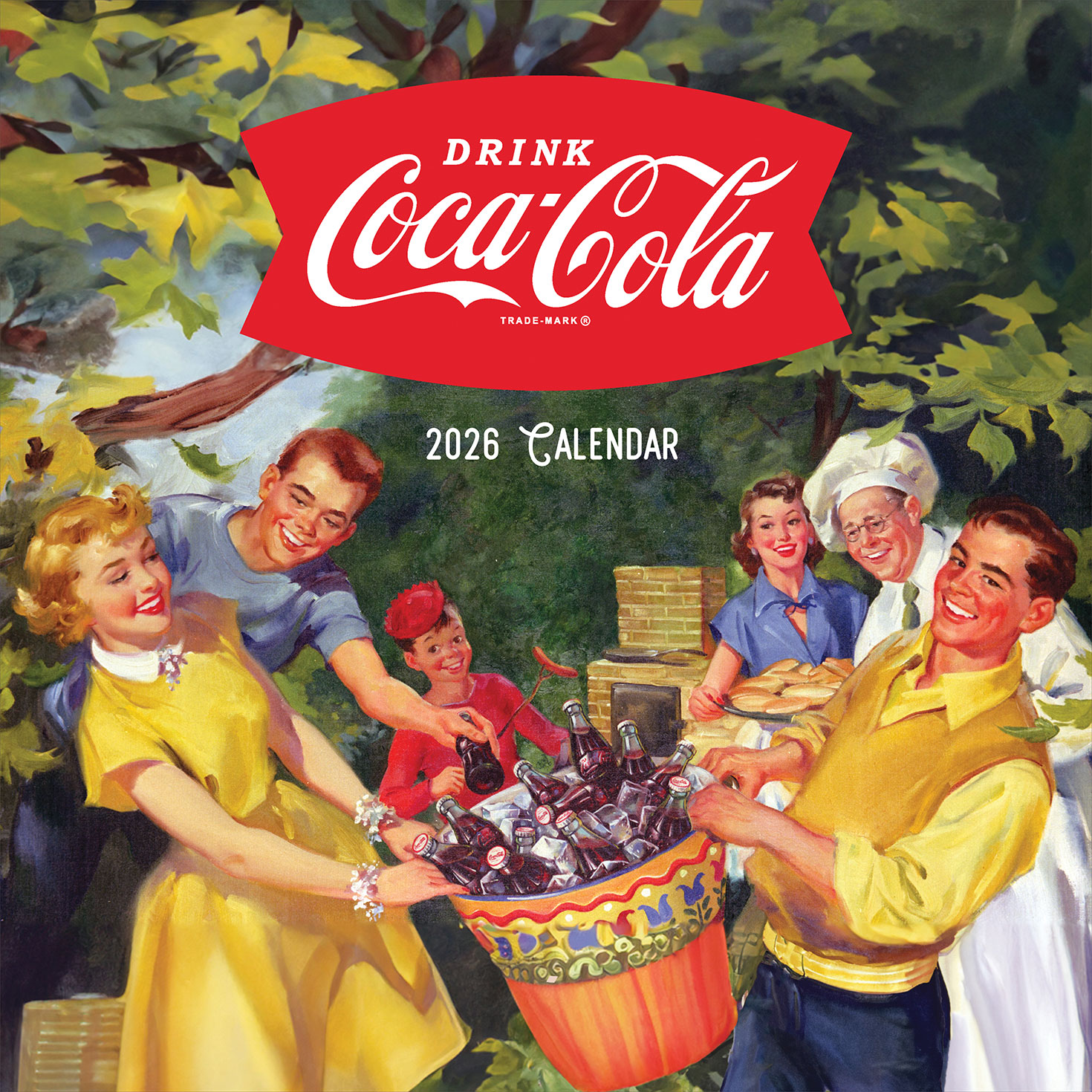Time Factory Vintage Coca-Cola Ads 2026 Wall Calendar - Calendars ...