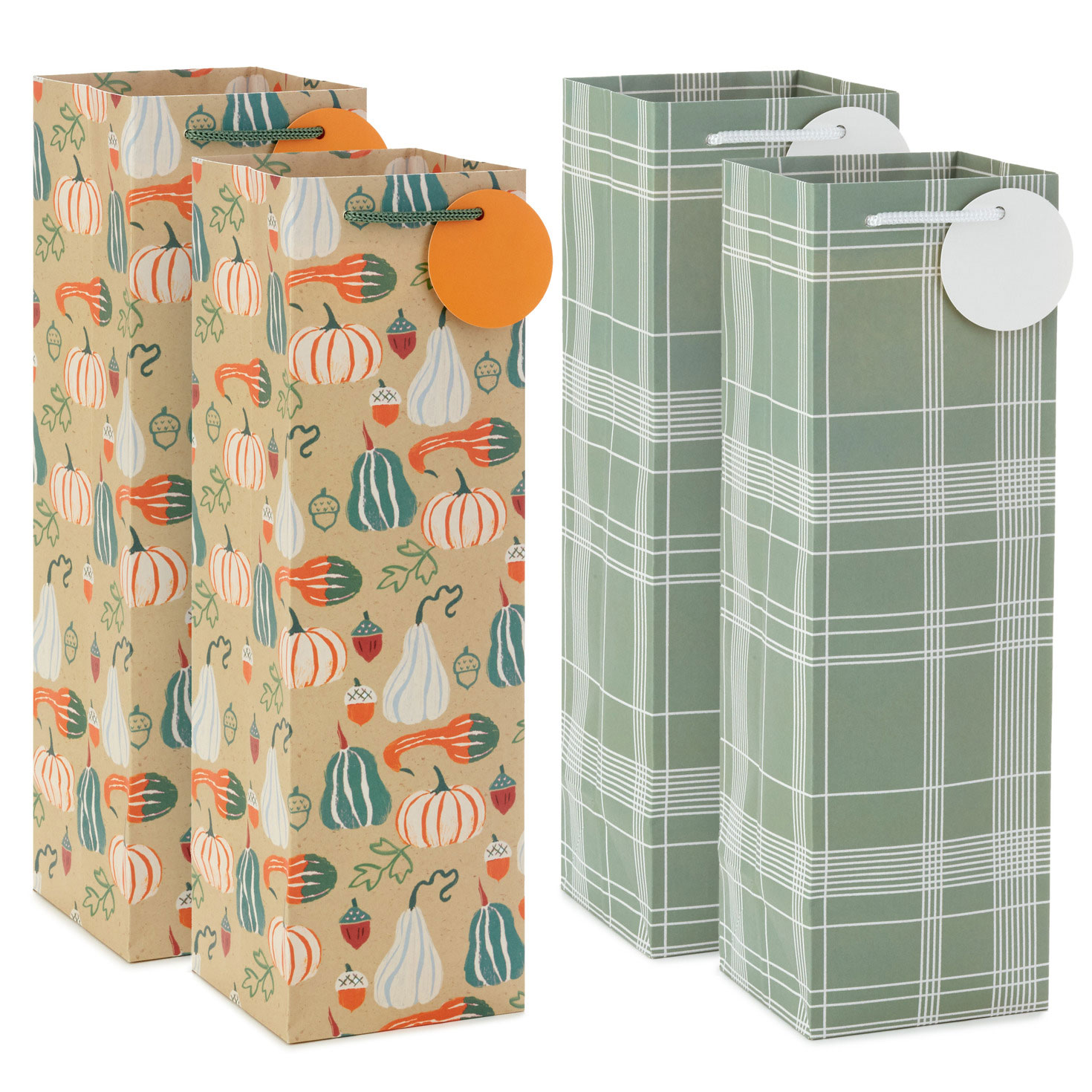 13" Festive Fall 4-Pack Wine Gift Bags Assortment - Gift Bags | Hallmark