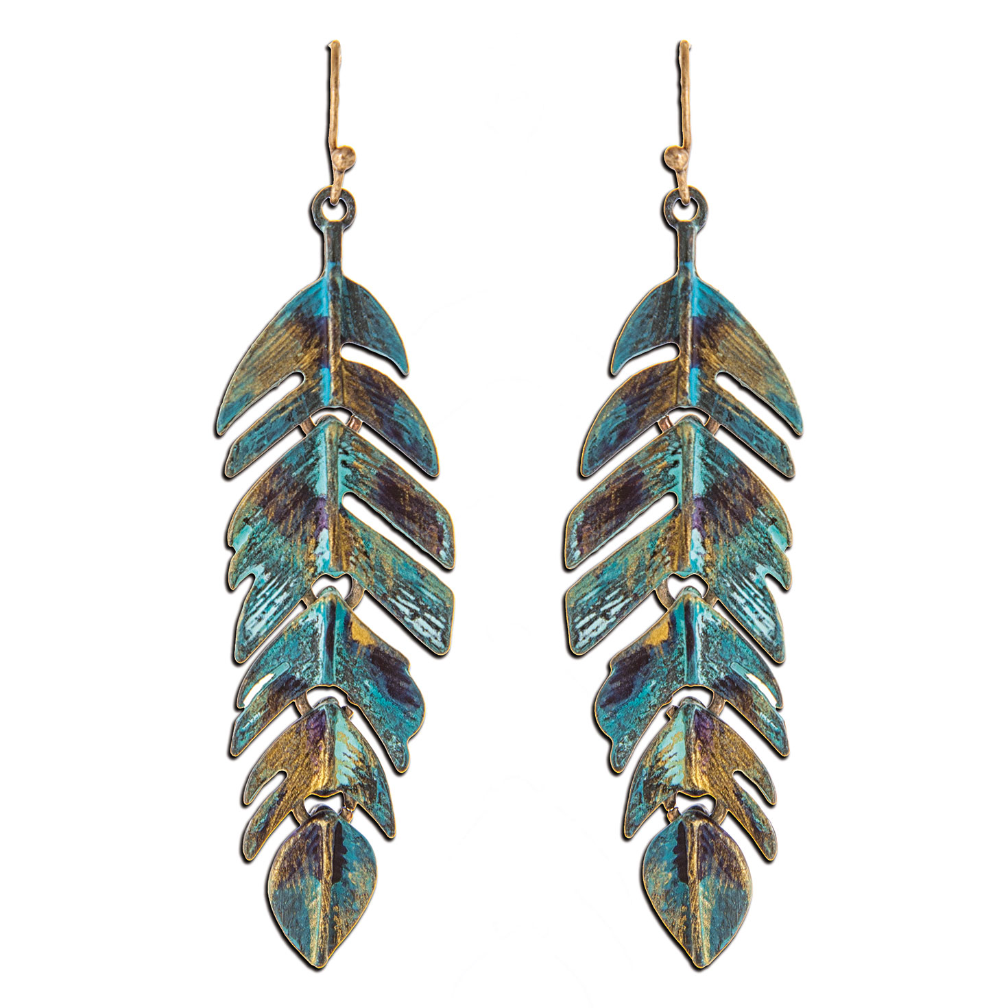Rain Jewelry Patina Feather Metal Earrings - Earrings | Hallmark