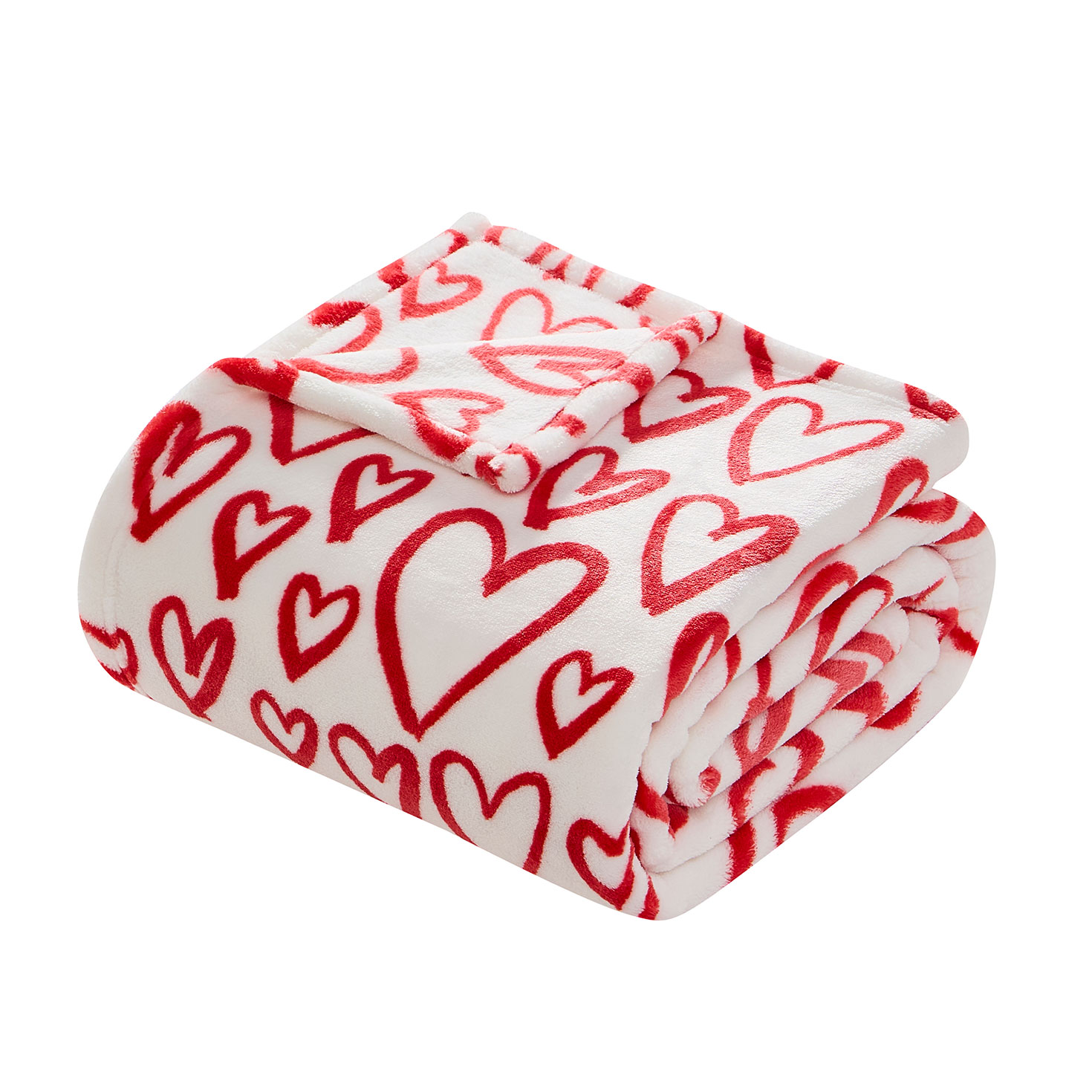 Illustrated Hearts Throw Blanket, 50x70 - Pillows & Blankets | Hallmark
