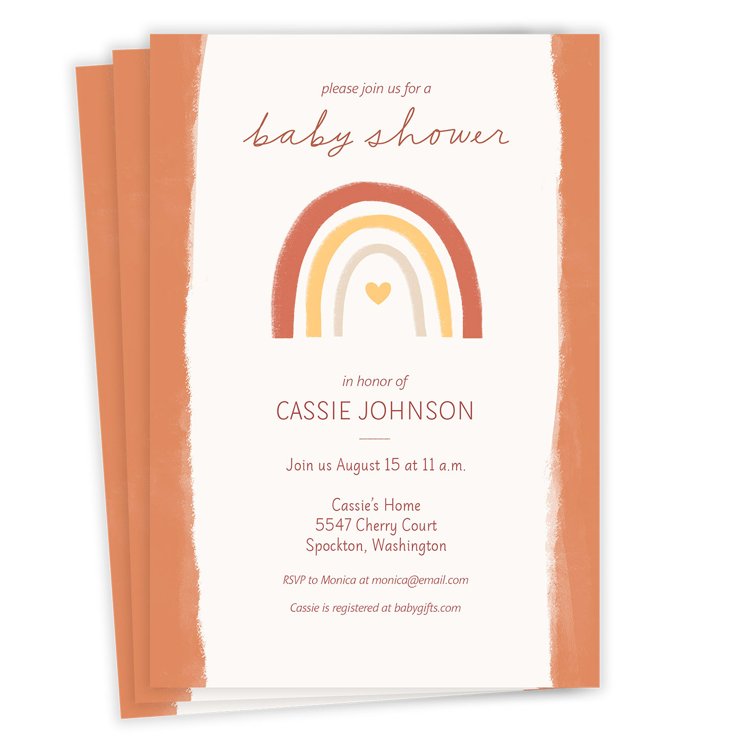 Rainbow With Heart Baby Shower Invitation - Invitations | Hallmark