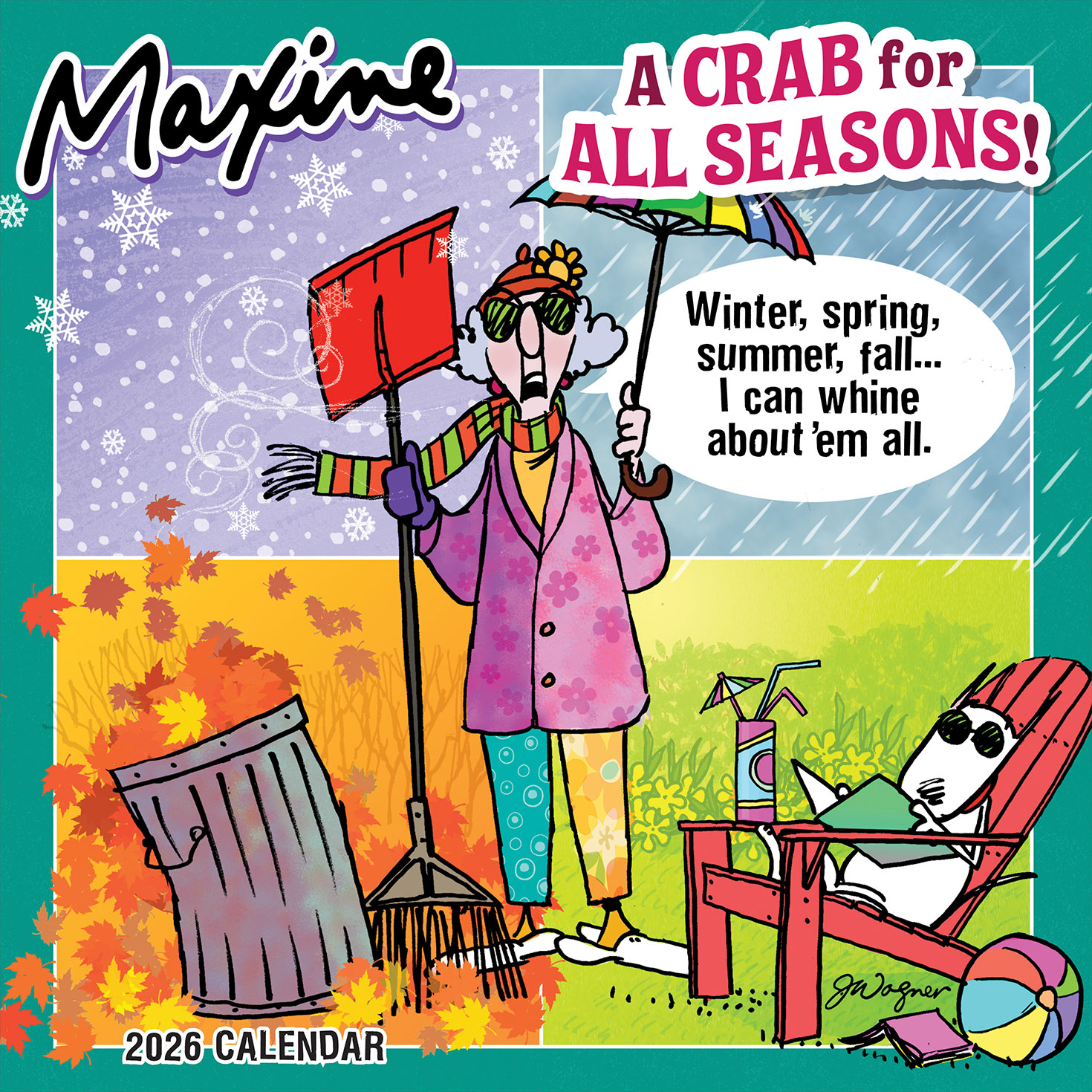 Time Factory Hallmark Maxine Crab for All Seasons Funny 2026 Wall ...